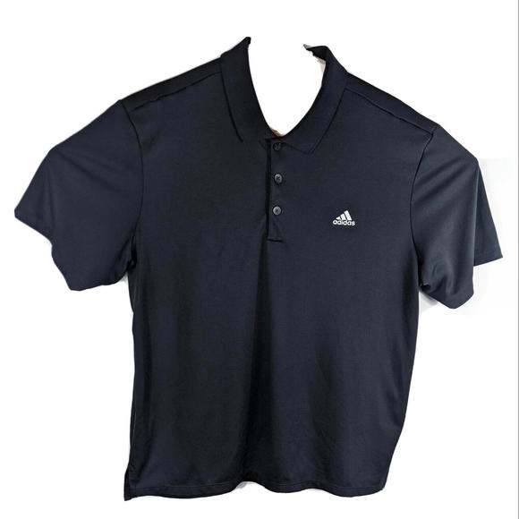 Shirts | Mens Black Golf Polo Adidas Large Black | Poshmark